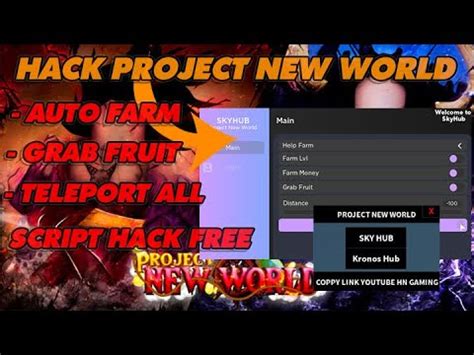 ROBLOX HACK PROJECT NEW WORLD AUTO FARM GRAB FRUIT FARM MONEY