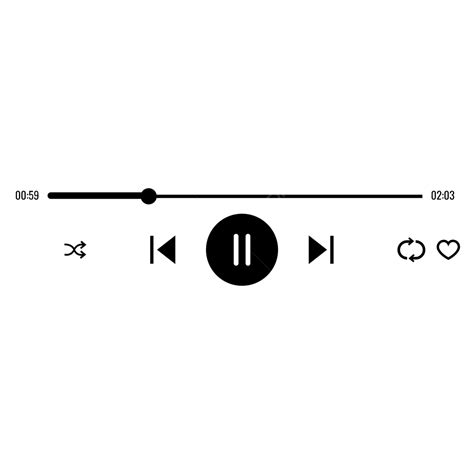 Music Player Overlay Transparent Background Vector Music Music P
