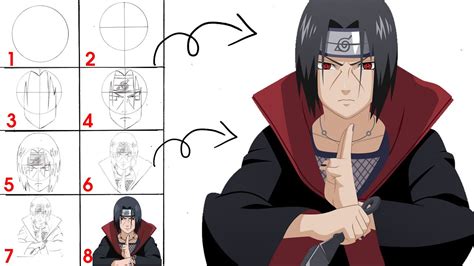 How To Draw Itachi Uchiha Step By Step Naruto YouTube