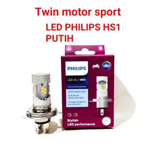 Jual Lampu Depan Motor Led Hl Hs H V Kaki Putih Philips