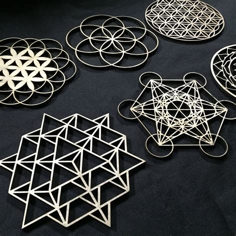 Sacred Geometry Laser Cut Stencil Wall Art Crystal Grid Etsy Australia