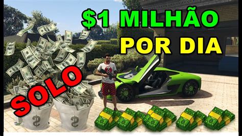 GTA V ONLINE COMO GANHAR DINHEIRO SOLO 1 MILHÃO POR DIA E FICA RICO