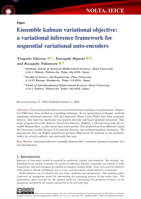 pdf ensemble kalman variational objective a variational inference framework for sequential