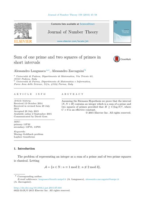pdf sum of one prime and two squares of primes in short intervals