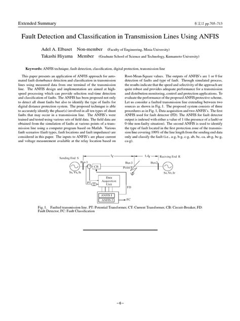 fault detection and classification in transmission lines using anfis download free pdf fuzzy