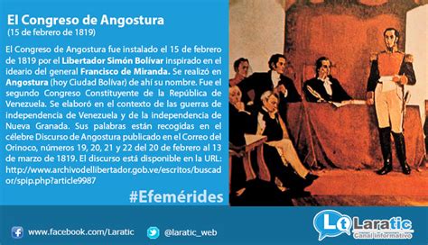 Se cumplen 198 años de la instalación del Congreso de Angostura FichaTIC