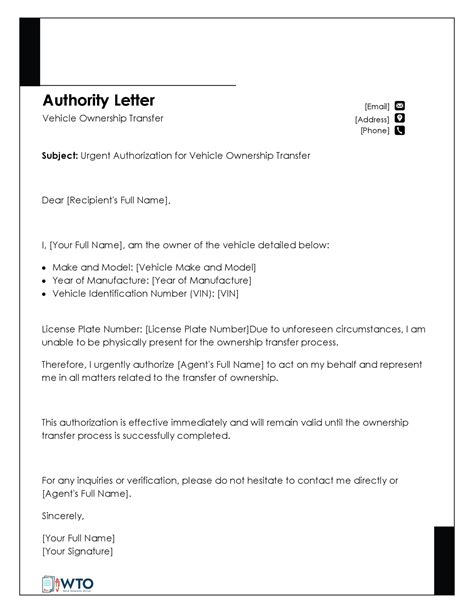 18 Letter Of Authorization Vehicle FloriGayatri