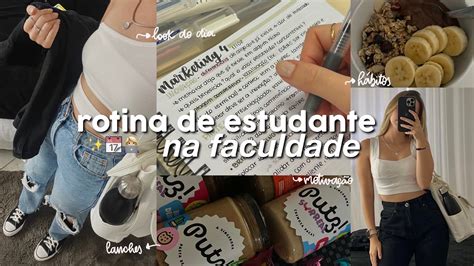 Rotina De Uma Estudante Na Faculdade Vlog H Bitos Motiva O