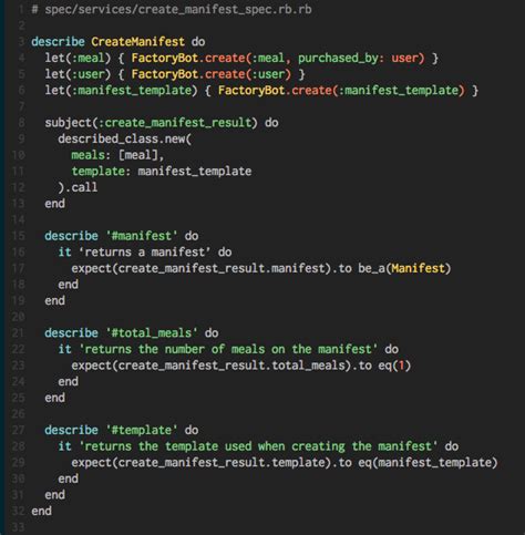 expressive tests as documentation using rspec and factorybot fooda