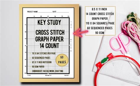 Key Study Cross Stitch Graph Paper Count X X