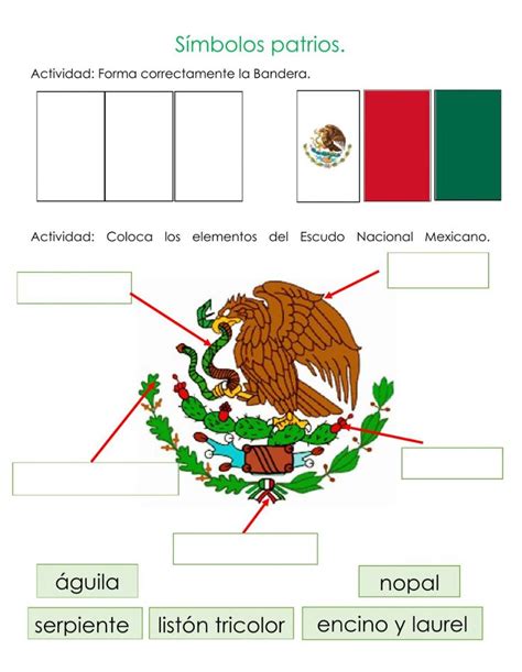 Ejercicio De S Mbolos Patrios Mexicanos Simbolos Patrios Cuadernos