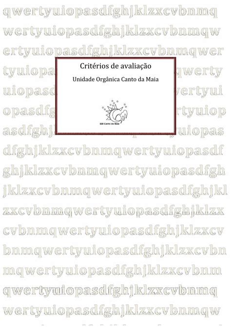 PDF Crit Rios De Avalia O Unidade Org Nica Docx Capacidades E