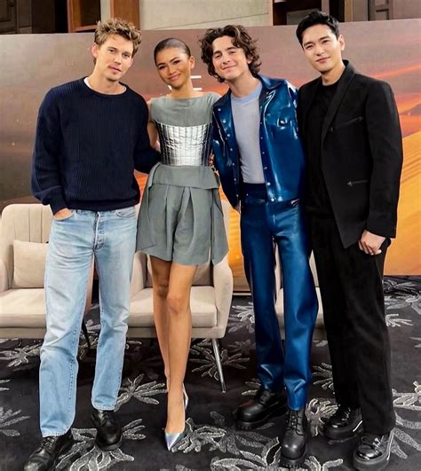 Timothée Chalamet Austin Butler and Zendaya Dune Part Two Premiere