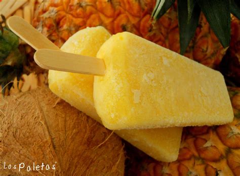 Paleta de piña colada Comida Paletas Piña colada