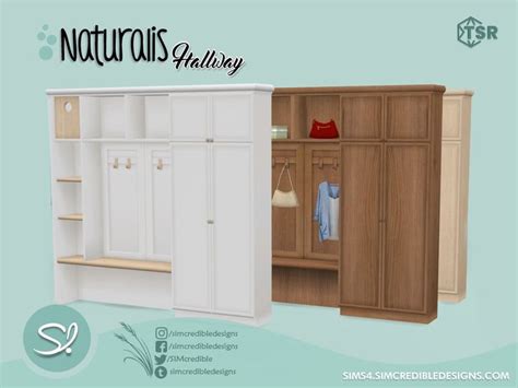 SIMcredible S Naturalis Hallway Shelves Sims House Sims 4 Bedroom