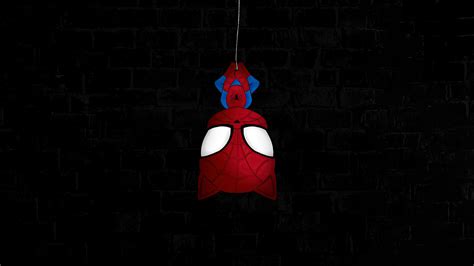 Spiderman Hanging Down Minimal 4k Wallpaperhd Superheroes Wallpapers