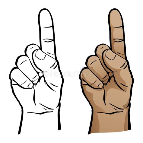 Hand Finger Pointing Up Symbol Stock Illustrations Hand Finger