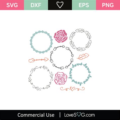 Various Monogram Frames SVG Cut File Lovesvg