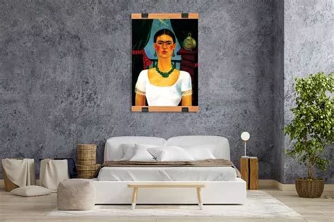 Canvas Con Bastidor Tiempo Vuela Frida Kahlo 60 120cm Meses Sin Intereses