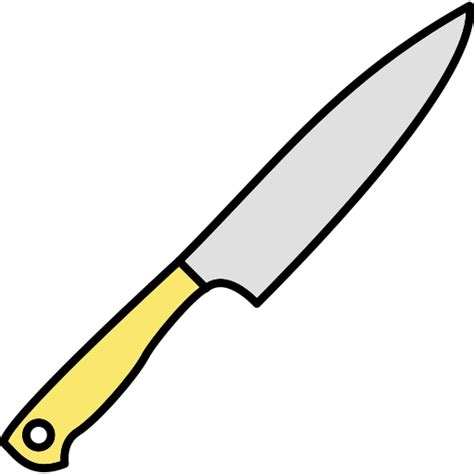 Icono De Cuchillo Generic Thin Outline Color