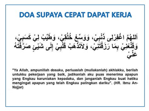 Doa Supaya Cepat Dapat Pekerjaan Homecare24