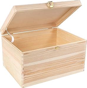 Amazon de Creative Deco XXL Große Holzkiste mit Deckel und Schloss