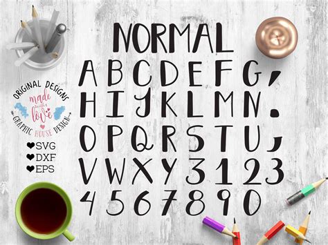 Handwritten Vector Font For Crafters SVG DXF EPS Version Silhouette