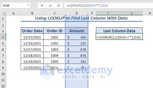 Excel Find Last Column With Data Quick Ways Exceldemy