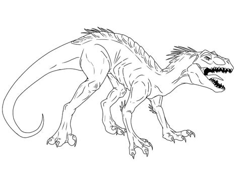 Dibujos De Jurassic World Indoraptor Para Colorear Para Colorear