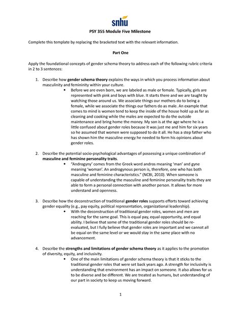 Psy Module Five Milestone Psy Module Five Milestone Complete