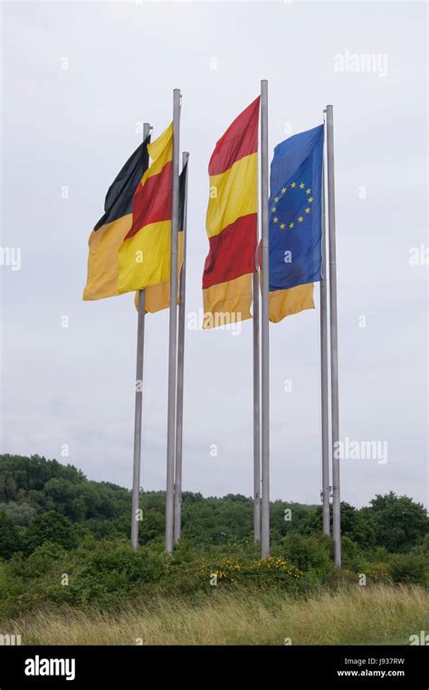 Flags Fluttering In The Wind Stock Photo Alamy