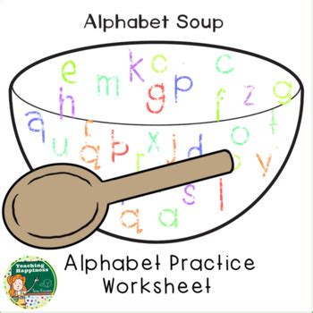 Alphabet Soup Letter Writing Practice Sheet Back To School Display