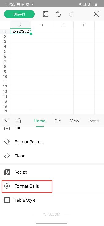 How To Change The Date Format In WPS Spreadsheet