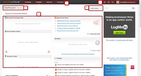 logging in and setting up spiceworks admins getting started with spiceworks