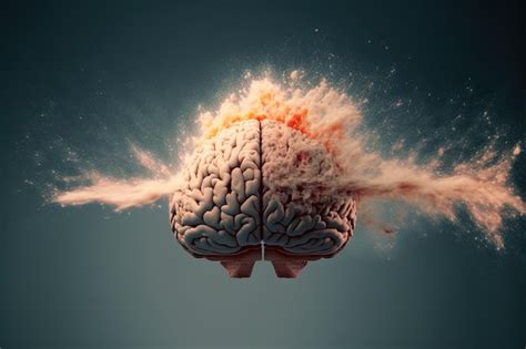 Premium Photo A Genius Human Brain Abstract Color Powder Explosion Art