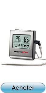 ThermoPro TP16 Thermometre Cuisine pour Viande Numérique avec Large