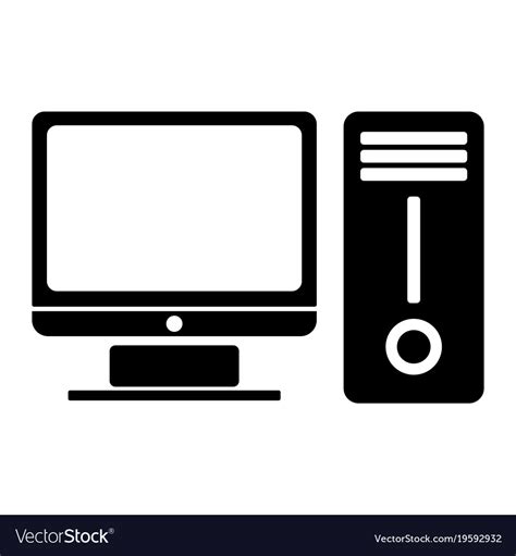 Desktop Computer Icon Image Royalty Free Vector Image