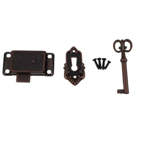 SERRURE VERROU ANTIQUE Armoire Penderie Porte Serrure Set Boîte à