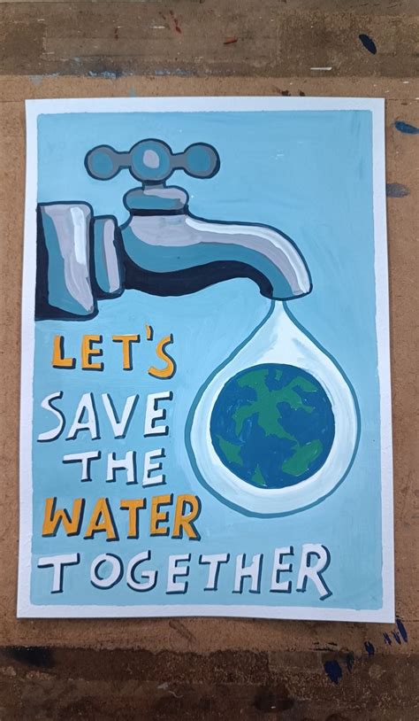 Save Water Poster In Save Water Poster Drawing Save Water