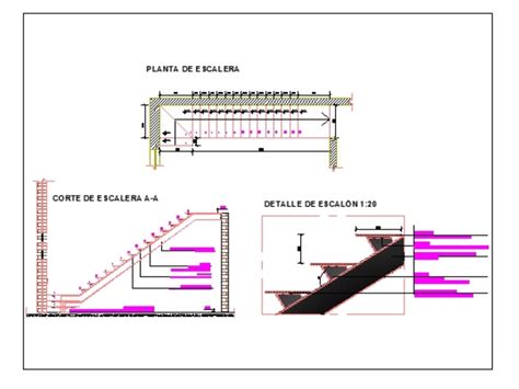 Escalera Metalica En DWG 93 41 KB Librería CAD
