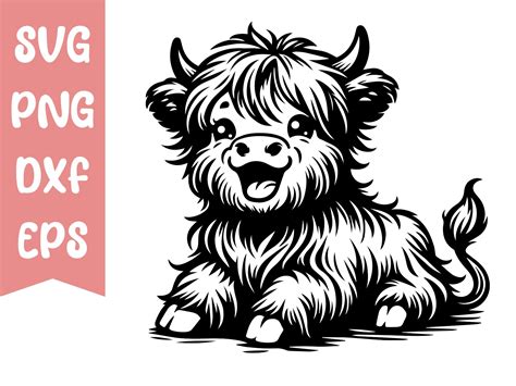 Highland Cow Svg Cute Highland Cow Png Graphic By Lemon Chili