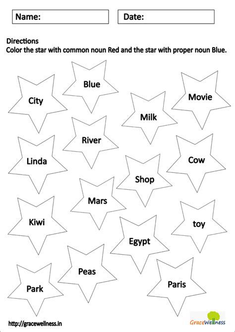 Common Noun And Proper Noun Worksheet Grade 3