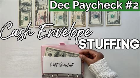 CASH ENVELOPE STUFFING December 2020 Budget Paycheck 2 Budget With