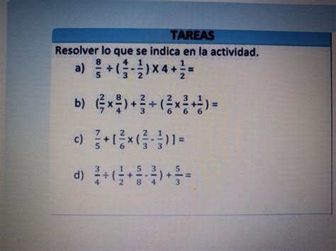 Operaciones Combinadas Con Fracciones Ayuda Por Favor Brainly Lat