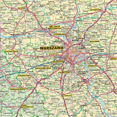 Polska Mapa Cienna Administracyjno Drogowa Oficjalne