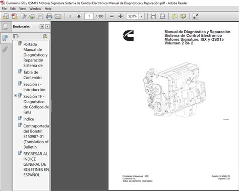 Cummins ISX y QSM15 Motores Signature Sistema de Control Electrónico