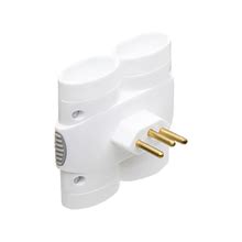 Plugue 2 Pólos Terra 3 Saídas 20A 250V Cinza Fame Leroy Merlin