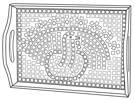 Dibujos De Pavo Real Mosaico Para Colorear Para Colorear Pintar E