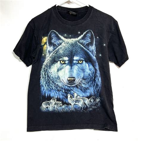 Vintage Rock Chang Wolf Pack Double Sided Graphic T S Gem