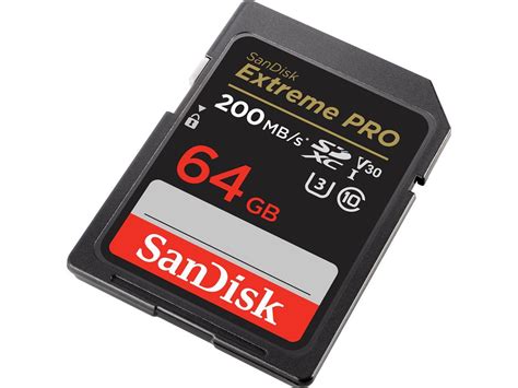 SanDisk 64GB Extreme Pro SDXC UHS I U3 V30 Class 10 Memory Card Speed